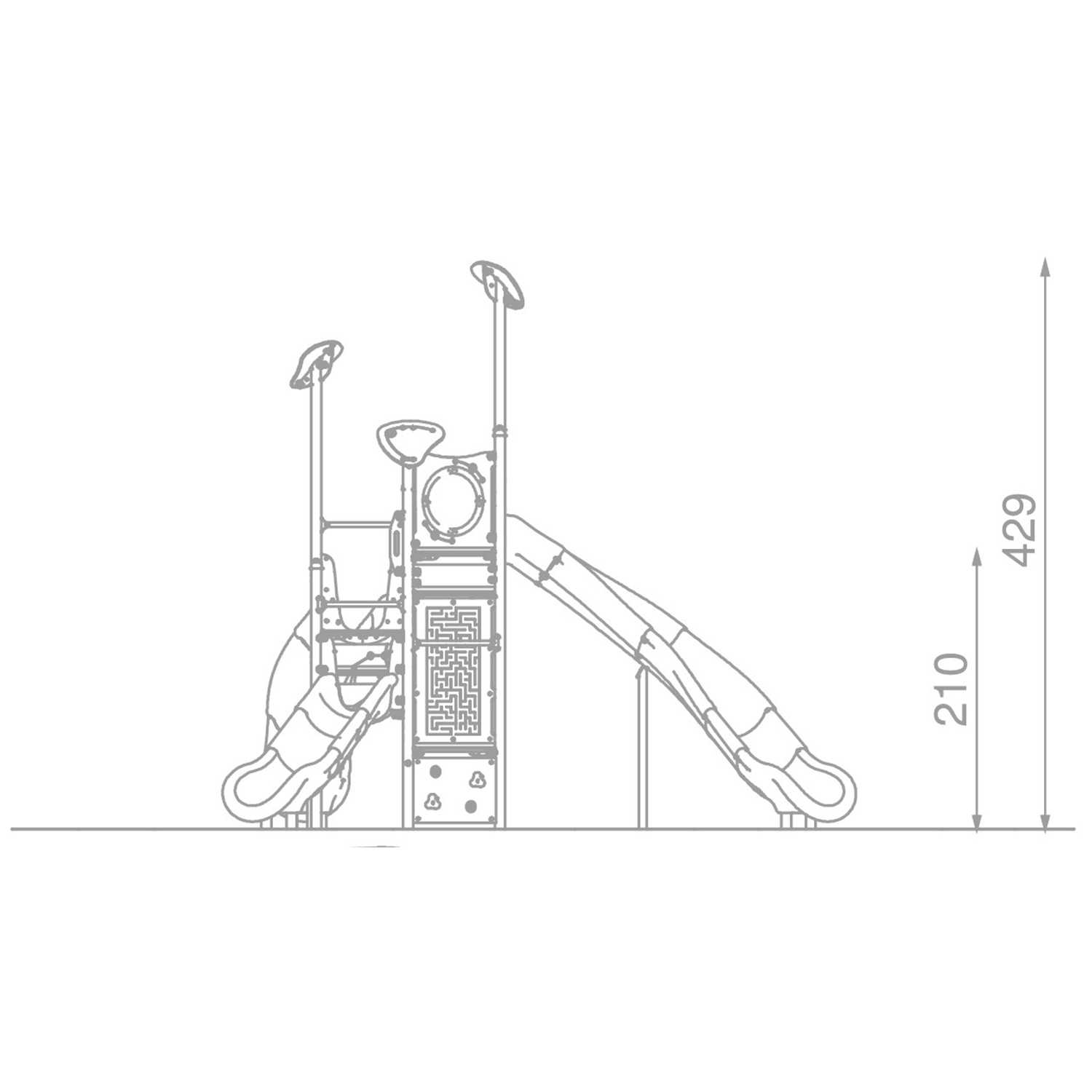Ігровий комплекс BUGLO AQUARIUS INOX 1707 - Podiluxe
